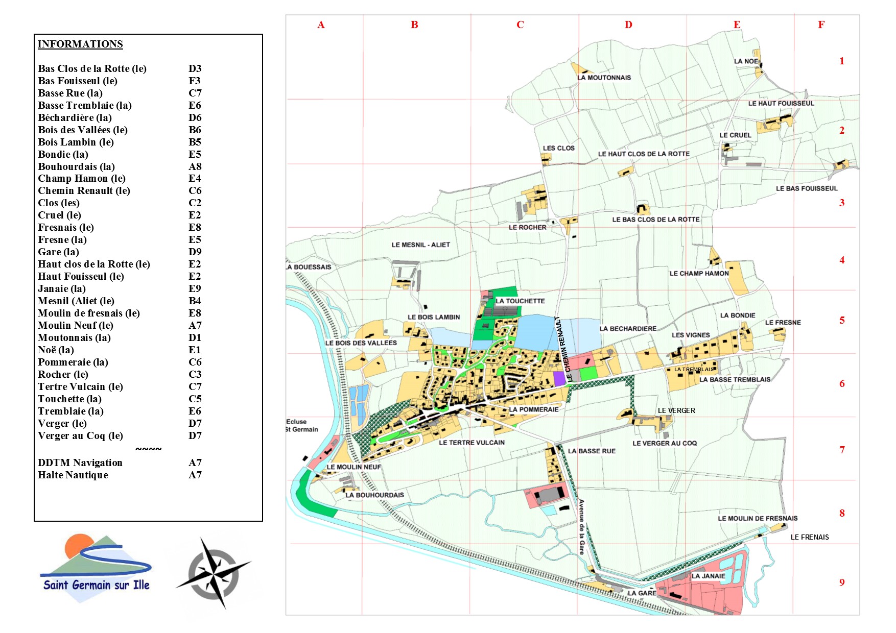 Plans de la commune | Saint-Germain-sur-Ille